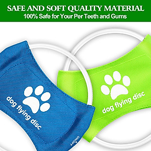 VPCOIKPZA 2 PCS Dog Flying Disc Dog Toys Glow in The Dark Flying Saucer Small/Medium/Large Breeds-Dog Training Ring, Floating Dog Ring Toys for Throwing, Catching, Grabbing Flying Toy for Dogs