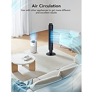GoveeLife Smart Tower Fan 2023 Upgraded, 42 Inch WiFi Fan with Aromatherapy and Temp Sensor, Oscillating Fan with 8 Speeds 4 Modes up to 25ft/s, 24H Timer Fan Tower, 27dB Quiet Floor Fan for Bedroom