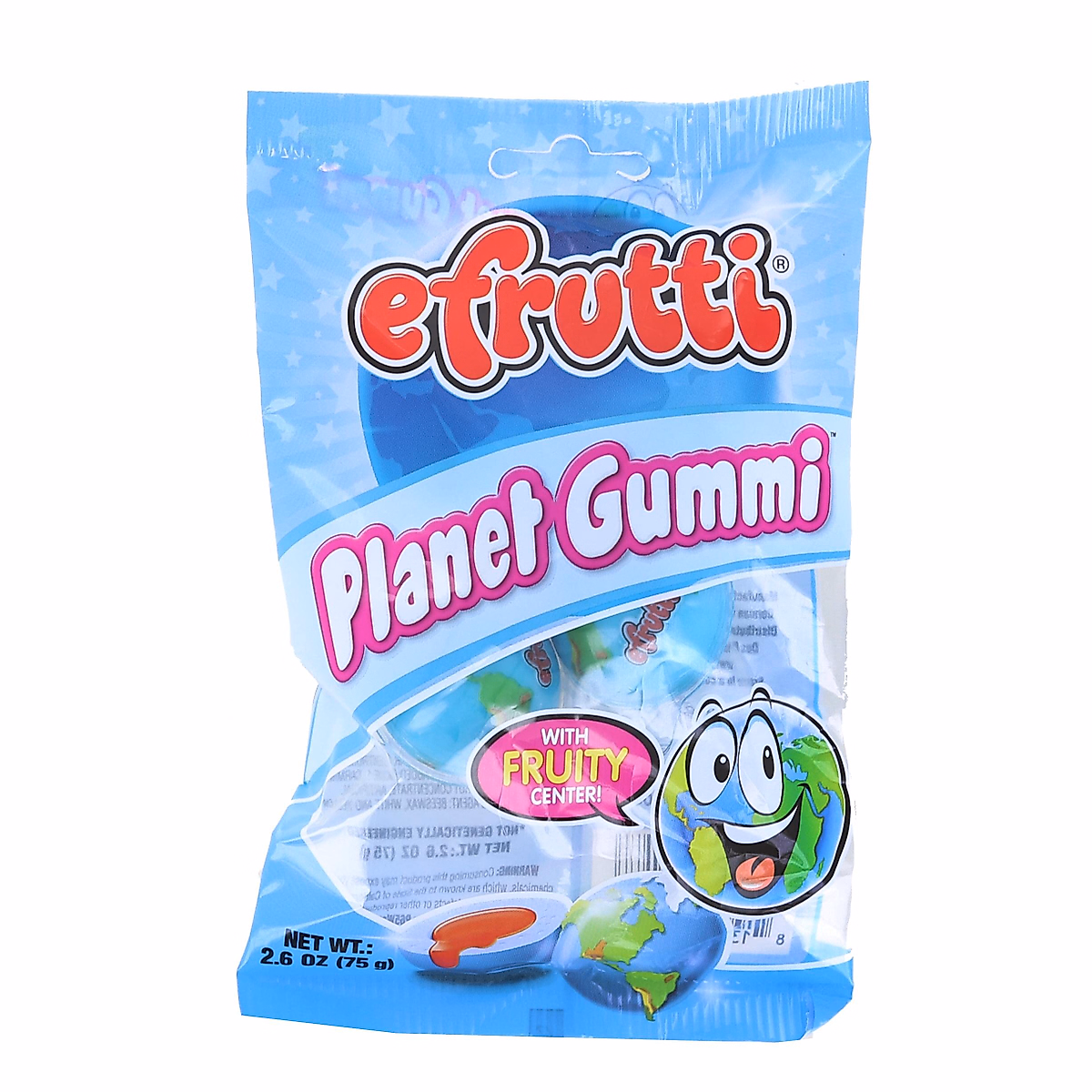Efrutti Planet Gummi - Gummy Candy - 2.6 OZ - 1 PK Fruity Flavor Individually Wrapped