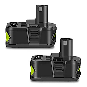 Atcuji 2 Pack 18 Volt 6.5Ah PBP005 Battery for 18V 4.0Ah PBP005 PBP004 P108 P192 P191, Compatible with Ryobi 18-Volt ONE+ Tools 18V ONE+ 4.0Ah P122 PBP2005 PBP005 PBP004 P108 P192 Lithium-Ion Battery