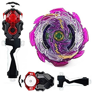Bays Blade Battling Tops Bey Burst Spinning Starter SuperKing Booster B-177 Jet Wyvern Around Just 1D Jet Wyvern/Wyvron Toys Metal Plastic Fusion Gift with B-184 L/R Two-Way Launcher & Grip (Black)