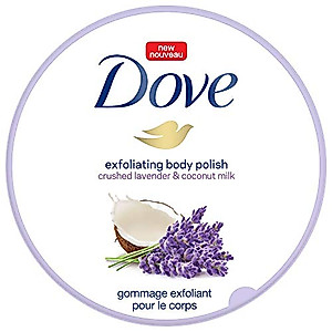 Dove Exfoliating Body Polish Body Scrub Crushed Lavender & Coconut Milk 10.5 oz