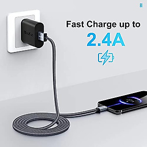 Meokse Micro USB Cable,Extra Long Android Charger Cable 20FT,Nylon Braided Durable Fast Phone Cord Charging for Samsung Galaxy S7 S6 Edge S5,Note,LG G4,HTC,PS4,Camera,MP3, 20 feet