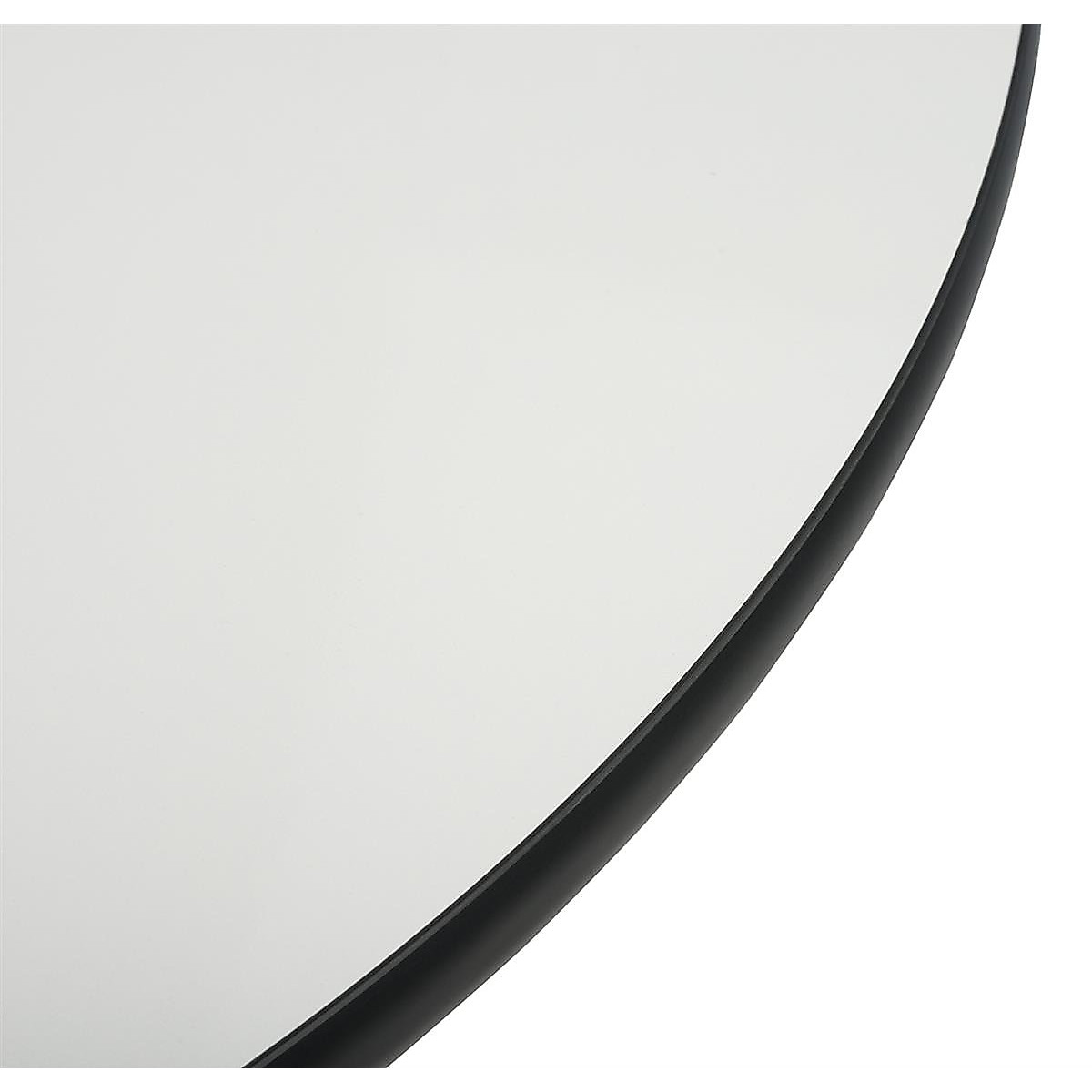 Displays2go, Round Classroom Activity Table, Steel, Laminated Particle Board and Melamine Construction – Whiteboard Surface, Black Accent (LCK48WBS)