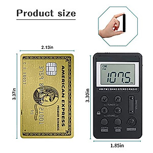 TBESTOACC AM FM Portable Pocket Radio, Personal Walkman, Mini Digital Tuning Radio with Rechargeable Battery, Earphone, Lock Screen for Walk/Jogging/Gym/Camping