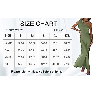 PRETTYGARDEN Women's 2023 Summer One Shoulder Knot Wedding Guest Maxi Bodycon Dress Split Mermaid Long Party Dresses (Army Green, Large)