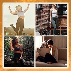 High Waisted Leggings for Women - No See Through Tummy Novelty Workout Yoga Pants with Pockets Reg & Plus Grey