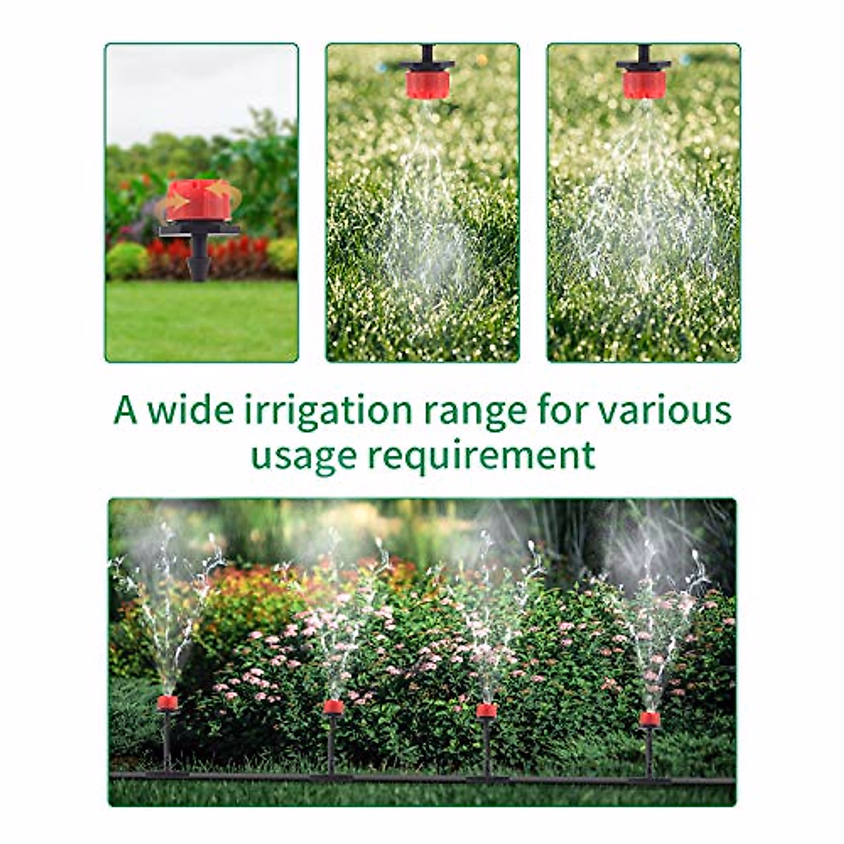 MSDADA 82ft Drip Irrigation Kits Garden Irrigation Accessories, Plant Watering System with 1/4” Blank Distribution Tubing Hose,DIY Plant Garden Hose Watering Kit (Red)