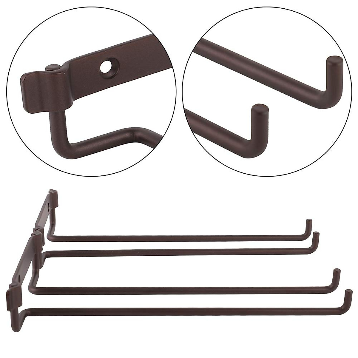 Double Wine Glass Rack Bronze Rack Wall Mount Stemware Rack Wine Glass Rack Hanger Holder Hanging Shelf Metal Storage Hanger for Kitchen or Bar