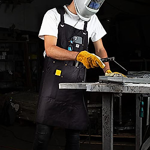 The First FR Canvas Welding Apron. Fire Resistant Safety Apron For Welding - The First Welding Apron To Follow NFPA Guidelines For Fire Retardant - Fire Retardant Apron -Safety Apron For Welders