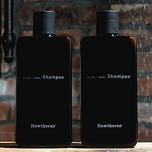 Hawthorne Men's Natural Shampoo with Tea Tree & Peppermint Oil. Invigorating Fresh Geranium Leaf Scent. Sulfate Free, Paraben Free. 8 fl. oz. 2-Pack.
