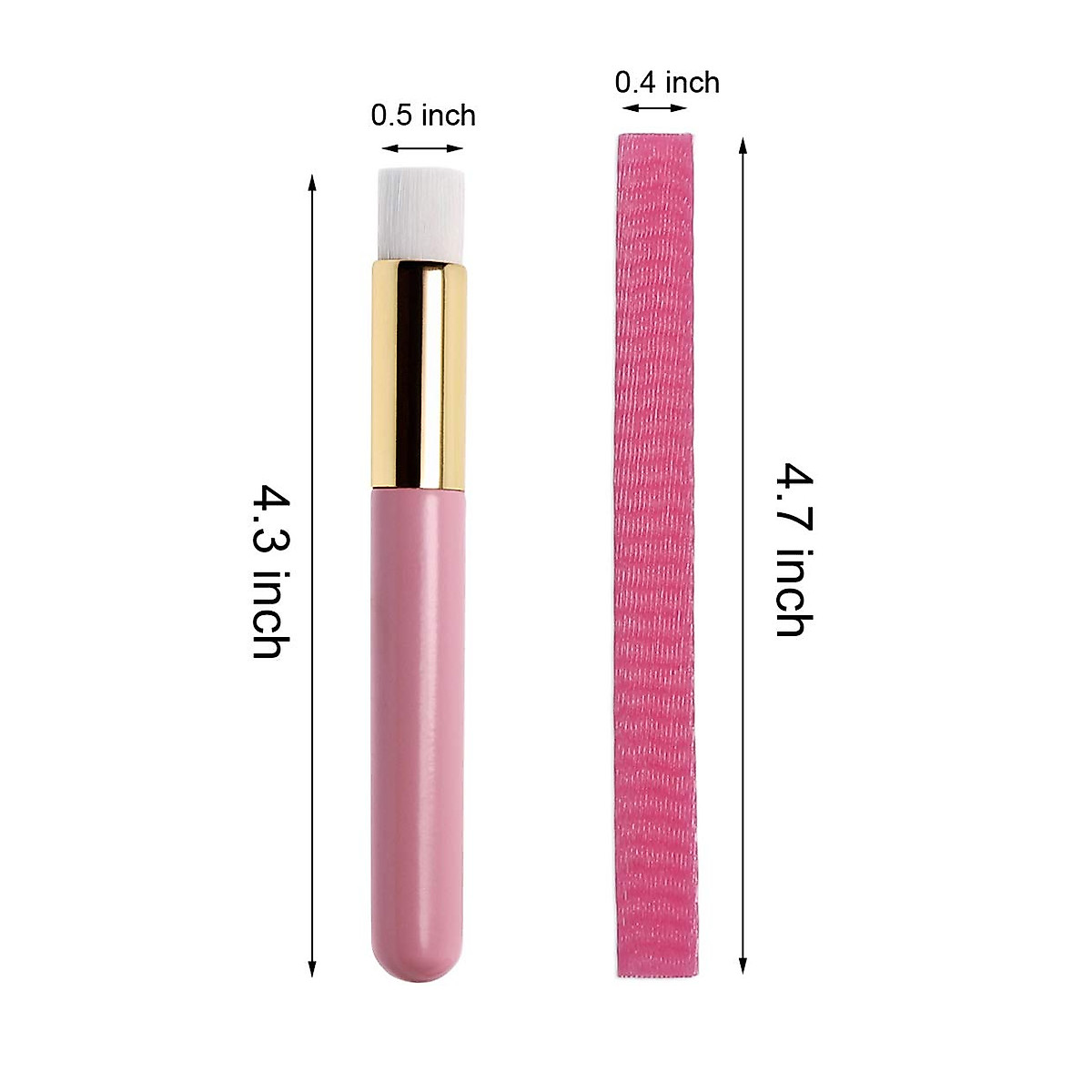 Penta Angel Lash Shampoo Brushes 2Pcs White Pink Eyelash Extension Nose Pore Blackhead Facial Deep Cleaning Washing Brush Tools for Women Girls