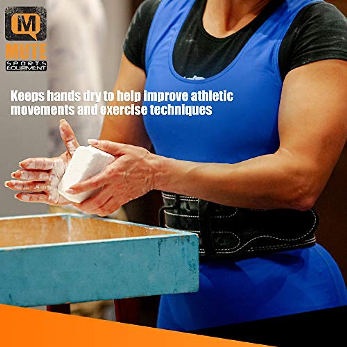 MUTE | Athletic Gym Chalk - Increase Grip Strength - for Bouldering, Rock Climbing, Gymnastics, Functional Fitness, Weight-Lifting - Non-Toxic, Non-Staining Magnesium Carbonate - 2 oz Blocks (3 Pack)