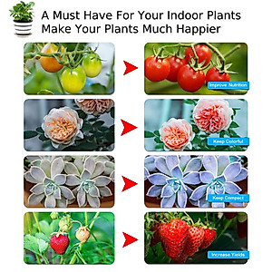 yoyomax LED Grow Light, Full Spectrum Clip Plant Growing Lamp with Red Blue LEDs for Indoor Plants, 6-Level Dimmable, Auto On Off Timing 3 6 12Hrs