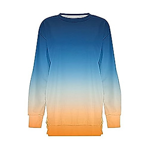 Womens Casual Long Sleeve Tops Football Earrings for Women top Blouses Crochet Vest Womens Coats Sweater Jacket Floral lace mesh Sweatshirts Pullovers Shirts Tops Sport Women's Womens Casual Shirts