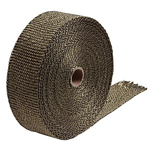 LEDAUT 2" x 50' Titanium Exhaust Heat Wrap Roll and T5 T6 Titanium Turbocharger lCover Blanket with Stainless Ties and Fastener Springs for Car Motorcycle Fiberglass Heat Shield Tape Cover Wrap