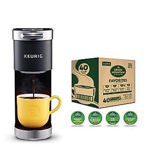 Keurig K-Mini Plus Coffee Maker with Green Mountain Coffee Roasters Favorites Collection Variety Pack, 40 Count