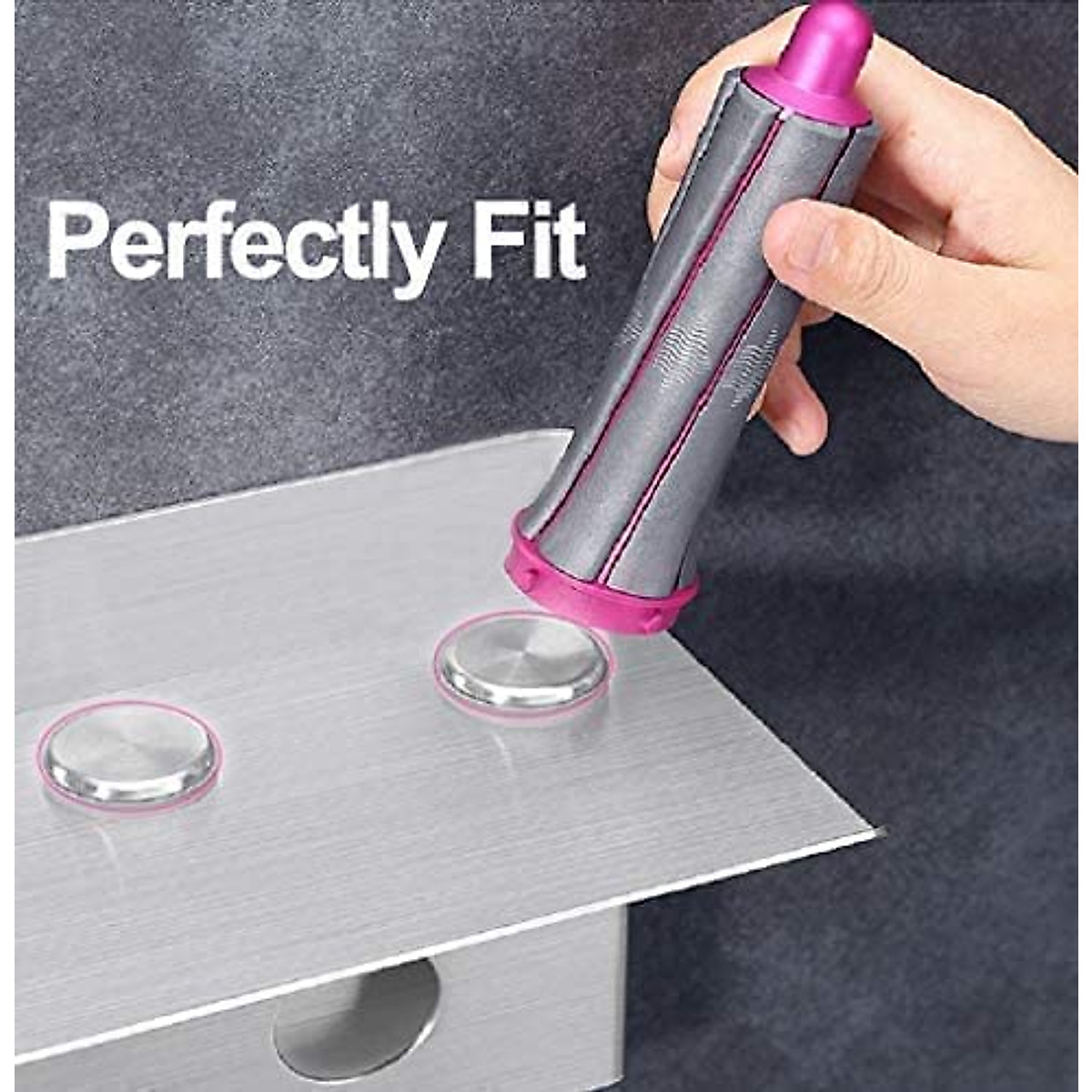 Stand Holder for Dyson Supersonic Hair Dryer Diffuser Nozzles, Magnetic Desktop Bracket Anti-Scratch Storage Organizer Space Saving for Bathroom Bedroom Hair Salon