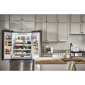 Spectrum Diversified Hexa in-Fridge Stackable Tall Bins for Storage, Organization, and Easy Access for Cans of Soda, Beer, Energy Drinks, Seltzer, and More, Large, Clear