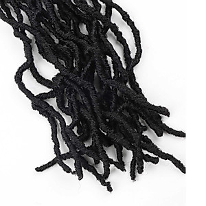 6 Packs 36 Inch Faux Locs Crochet Hair Pre looped Crochet Goddess Loc Hair Braids Soft Locs Crochet Hair for Black Women (36 Inch (Pack of 6), 1B#)