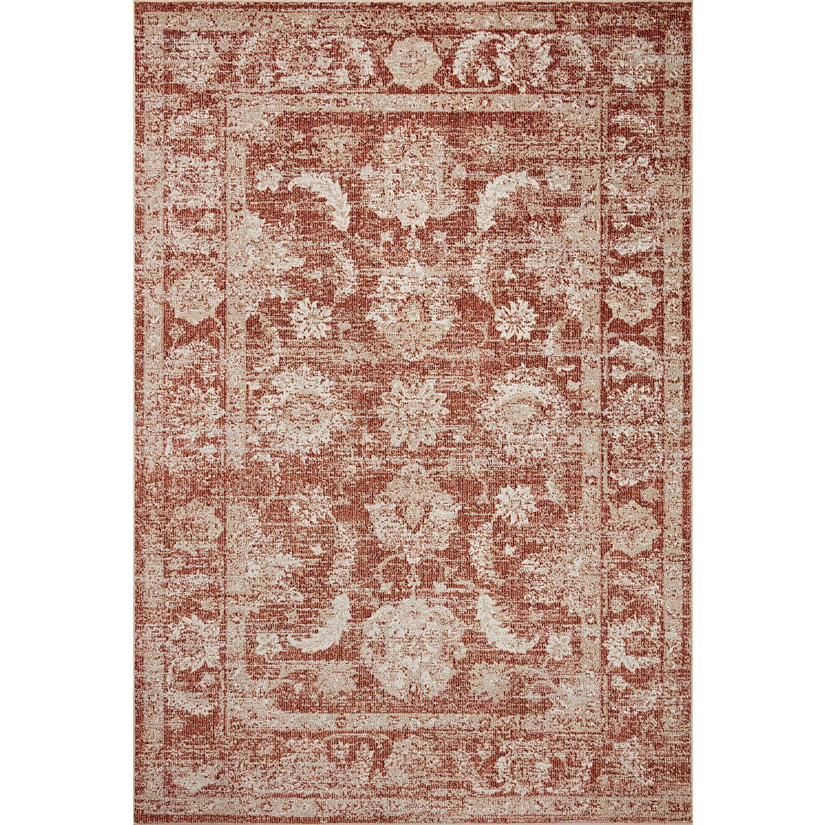 Loloi II Odette Collection ODT-03 Rust/Ivory 7'-10" x 10' Area Rug