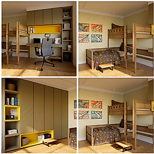 HOLANA 6.5" Acacia Wood One Step Stool for Adults with Non-Slip Rubber Feet - 550 lbs Wooden Step Stools for Bed - Safety Stepping Stool Bathroom Aid for Kid, High Beds, Bedroom, Kitchen (Acacia)