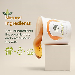 Nature’s Sugar Wax All-Purpose Sugaring Paste for Legs, Back, Arms, Chest - 35oz - Beginner-Friendly Sugar Wax Hair Removal for All Skin Types - Vegan & Cruelty-Free