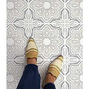 FloorPops FP3896 Marshall Peel & Stick Floor Tiles, Grey