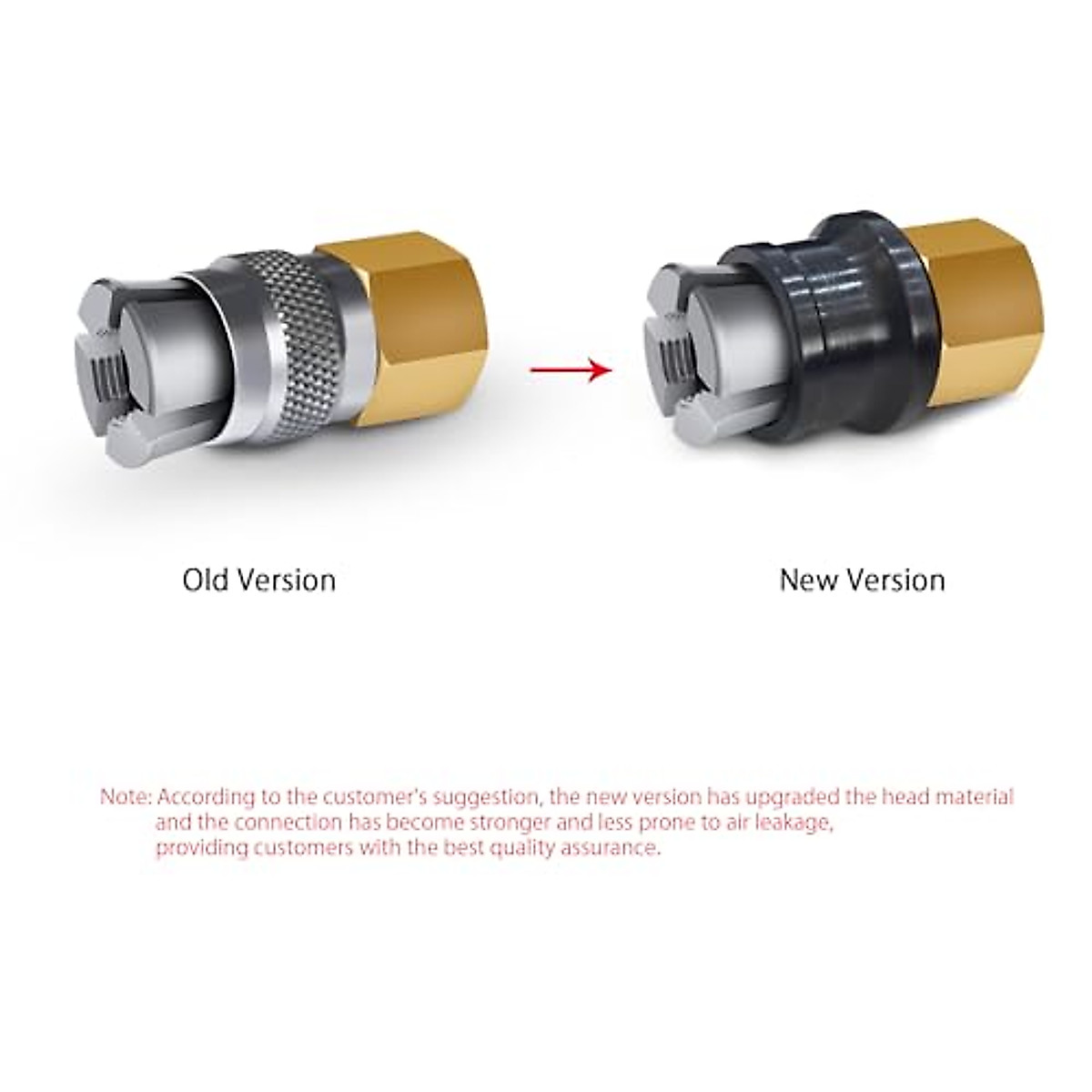 JINKEY Tire Air Chucks, Upgrade Locking air chuck, 1/4 Inch FNPT Male Open Flow Lock On Air Chuck Heavy Duty Hands Free Air Chuck Quick Connect for Tires Inflator Pressure Gauge Compressor