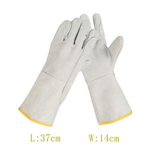 ZLJYE Rose Pruning Gloves with Extra Long Cowhide Sleeves for Men and Women, Breathable Goatskin Leather Thorn Proof Gardening Gauntlet Gloves, Best Garden Gifts & Tools for Gardener and Farmer