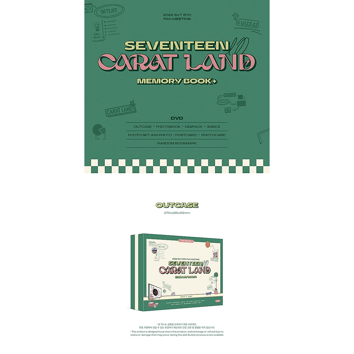 SEVENTEEN - 2022 SVT 6TH FAN MEETING 〈SEVENTEEN in CARAT LAND〉 MEMORY BOOK+DVD