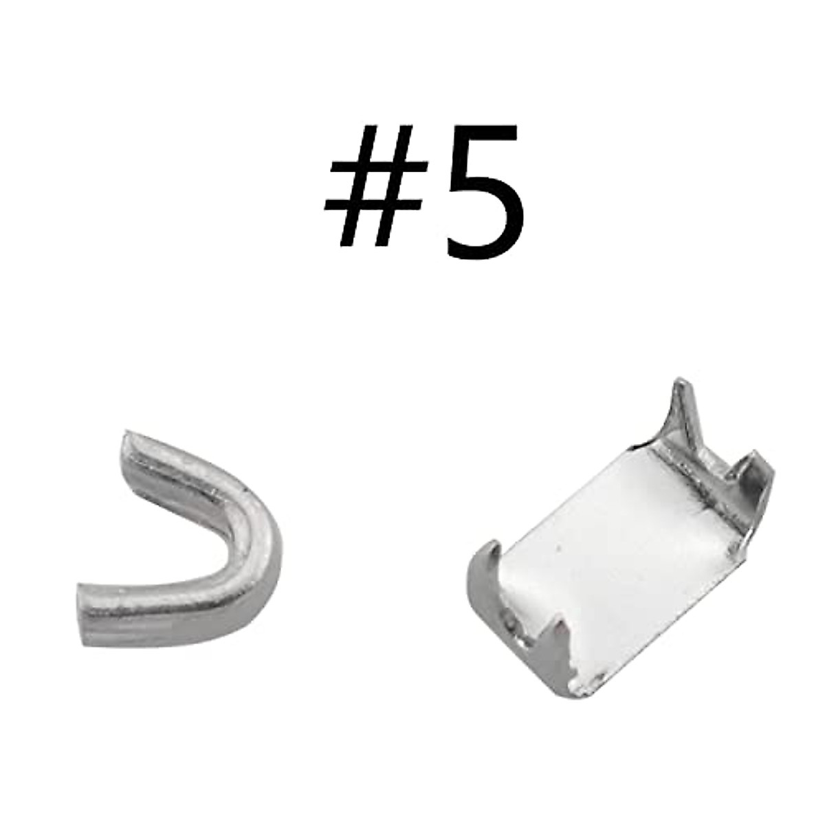 Zipper Top and Bottom Stop ZCZQC 50PCS #5 Silver Zipper Bottom Stops and 50PCS Top Stops for Zipper Repair