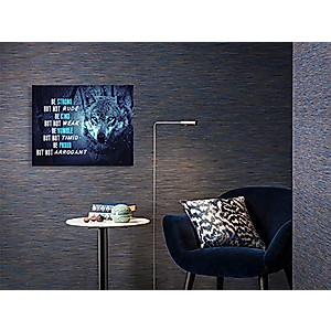 Motivational Wall Art Inspirational Quotes Office Canvas Poster Print Framed Artwork Mindset Like A Wolf Home Decor for Living Room Bathroom Decoration 16x20inch