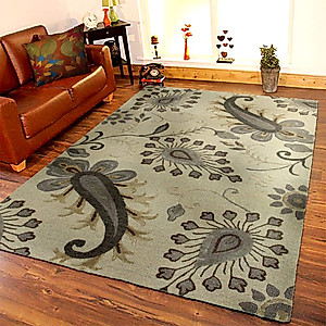 LR Resources Glamour LR06010-LTG80A0 Light Gray Rectangle 8 X 10 ft Indoor Area Rug, 8' x 10',