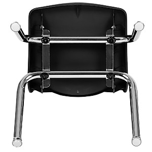 BizChair Black Student Stack School Chair - 12-inch