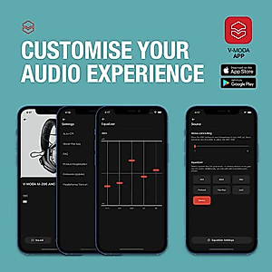 V-MODA M-200 ANC Noise Cancelling Wireless Bluetooth Over-Ear Headphones with Mic for Phone-Call, Matte Black