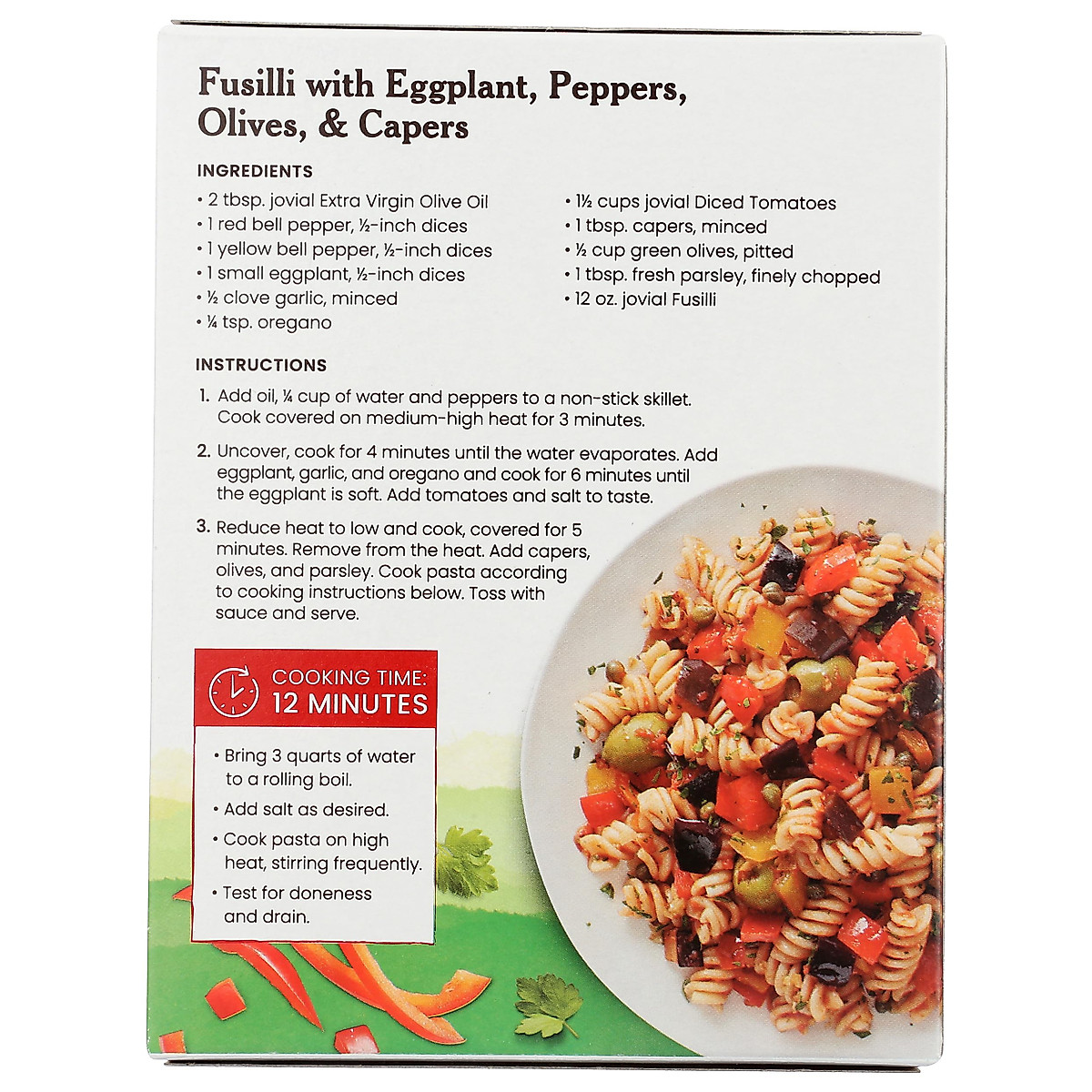 Jovial Pasta Brown rice Organic Fusilli, 12 oz