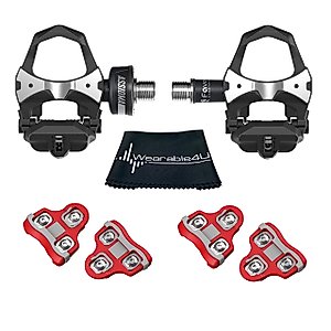 Wearable4U - Favero Assioma Uno Pedal Based Cycling Power Meter with Extra Cleats and Cleaning Cloth Bundle