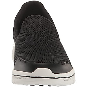 Skechers Women's Arch Walk Relaxed Fit Slip On Golf Shoe Sneaker, Black/White, 8.5