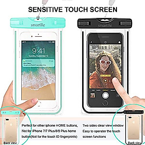 Waterproof Phone Pouch holder, smartlle Universal Waterproof Phone Case, Dry Bag Underwater Dirtproof iPhone 13 12 11 Pro Max XR,XS, 8,7,6 Plus, SE, Galaxy S22 21/Note, LG,7”, Beach Water Pool -3 Pack