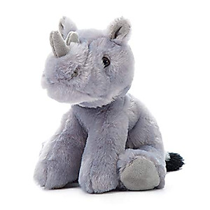 The Petting Zoo Rhino Stuffed Animal, Gifts for Kids, Wild Onez Zoo Animals, Rhino Plush Toy 8 inches