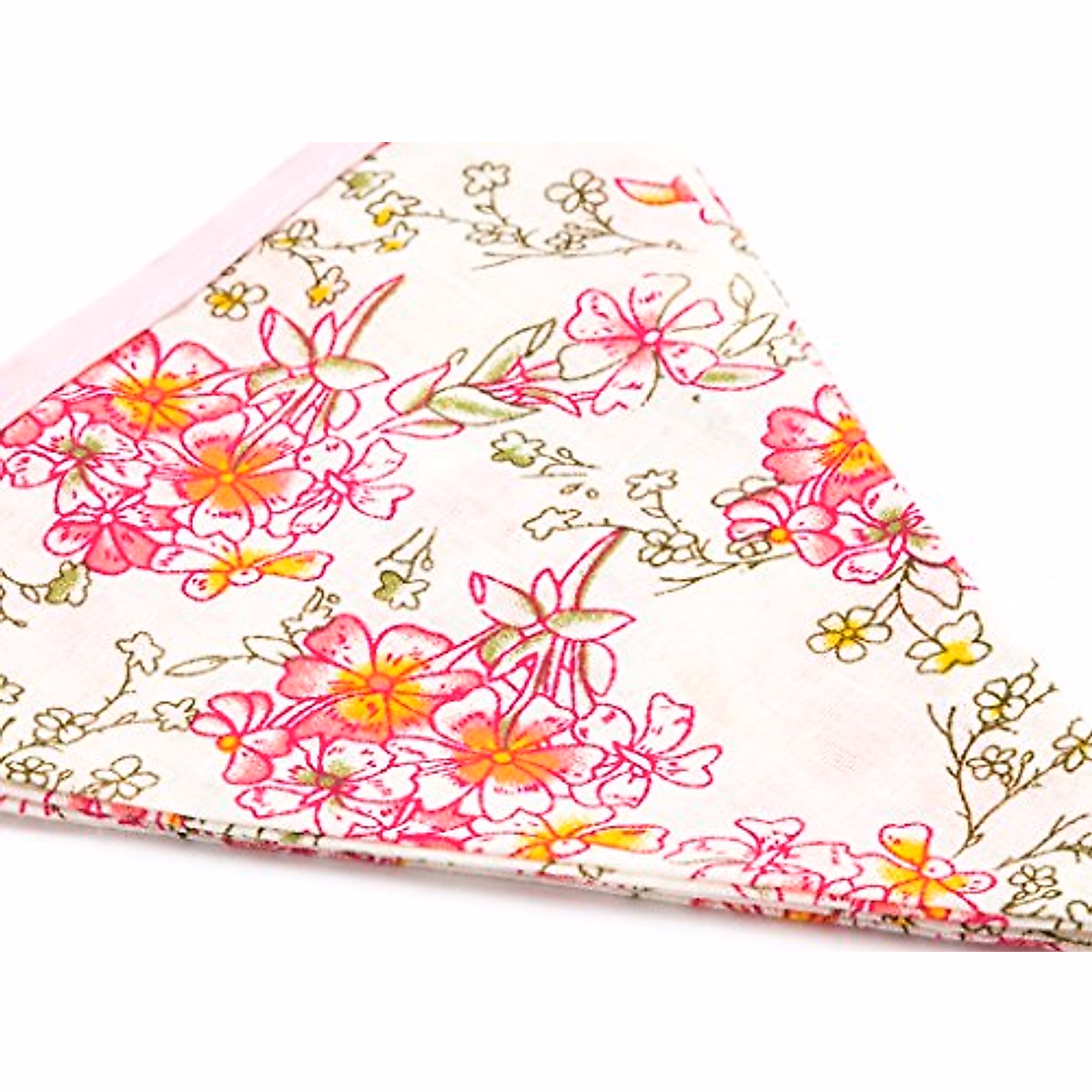 LOVENJOY Floral Fabric Bunting Banner Shabby Chic Tea Party Garland