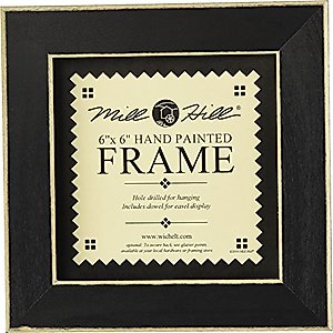 Mill Hill Wooden Frame, 6 by 6-Inch, Matte Black