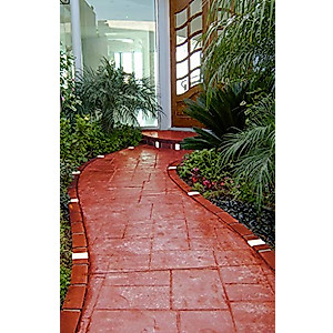 Argee RG840S Let's Light It 40-Foot Decorative Plastic Brick Edging with 6 Built-In Solar Lights, Terra Cotta