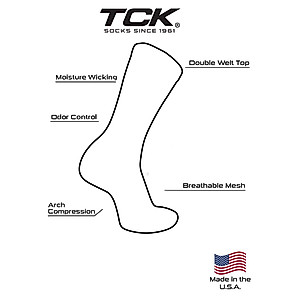 TCK Digital Camo Crew Socks (Black/Gold, Small)
