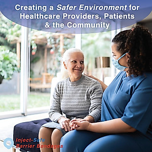 Inject-Safe Adhesive Barrier Strip, 1-3/8 Inch Diameter Film/Foam Round White Sterile, 8-6432700001-9 - Box of 100