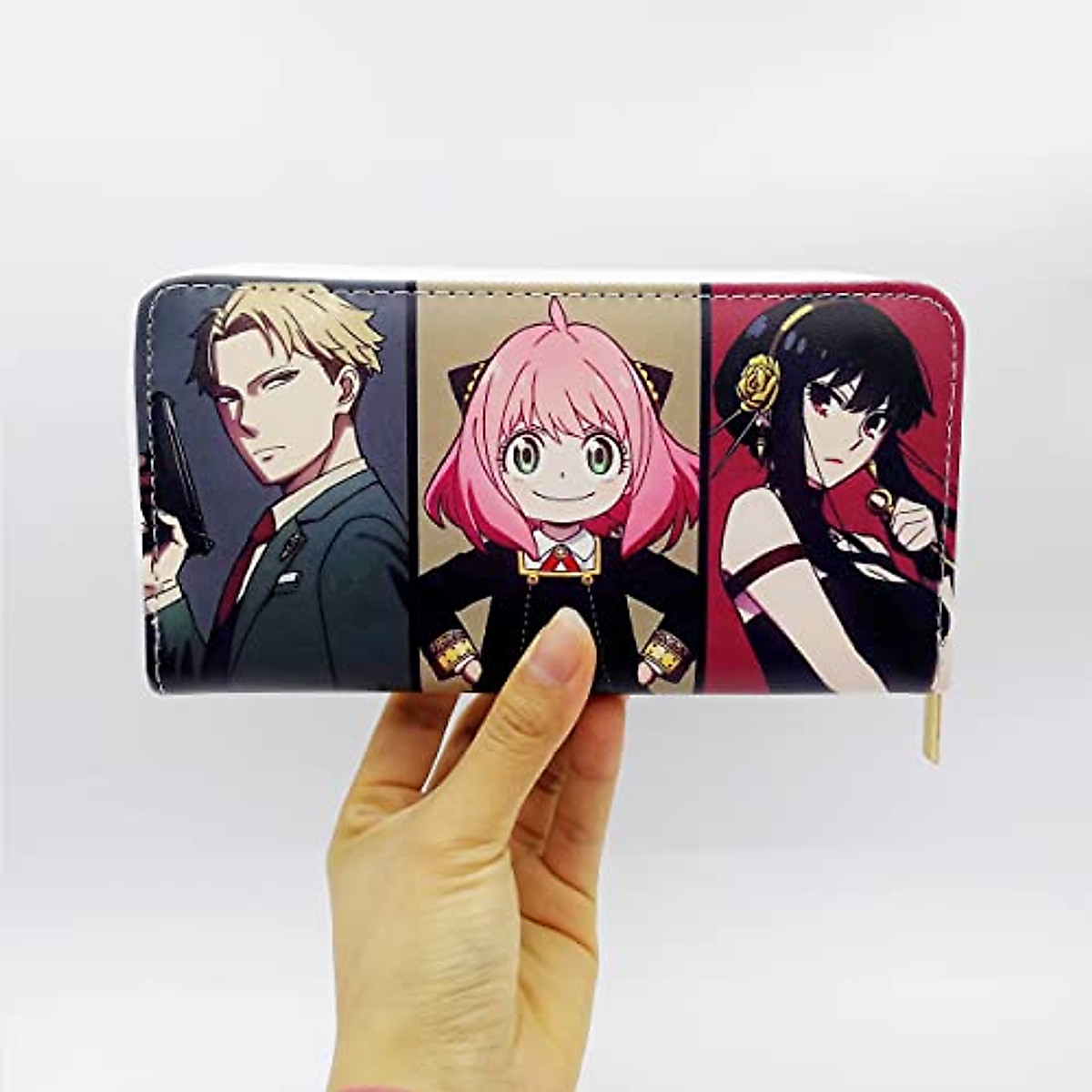 Anime Wallet Anime Merch Anime Purse Anime Cosplay Leather Wallet for Men Women (sfamily wallet)