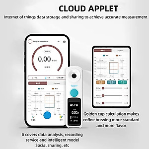 PODEC Coffee TDS Refractometer, Rechargeable Digital Brix Meter with App Save Data Function, 0~26% TDS Range and 0~32% BRIX Range, 0.01% Resolution & ATC 5~45°C, for Beer, Wine, Fruit and More