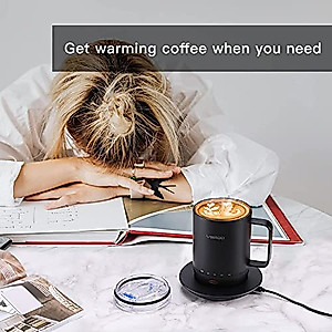 vsitoo S3 Pro Temperature Control Smart Mug, Coffee Mug Warmer for Desk Home Office, App Controlled Heated Coffee Cup, Self Heating Coffee Mug Improved Design- 14 oz
