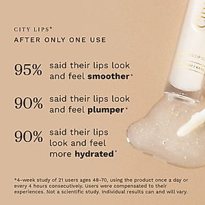 City Beauty City Lips Clear - Plumping Lip Gloss - Hydrate & Volumize - High Shine - Hyaluronic Acid & Peptides Visibly Smooth Lip Wrinkles - Cruelty-Free